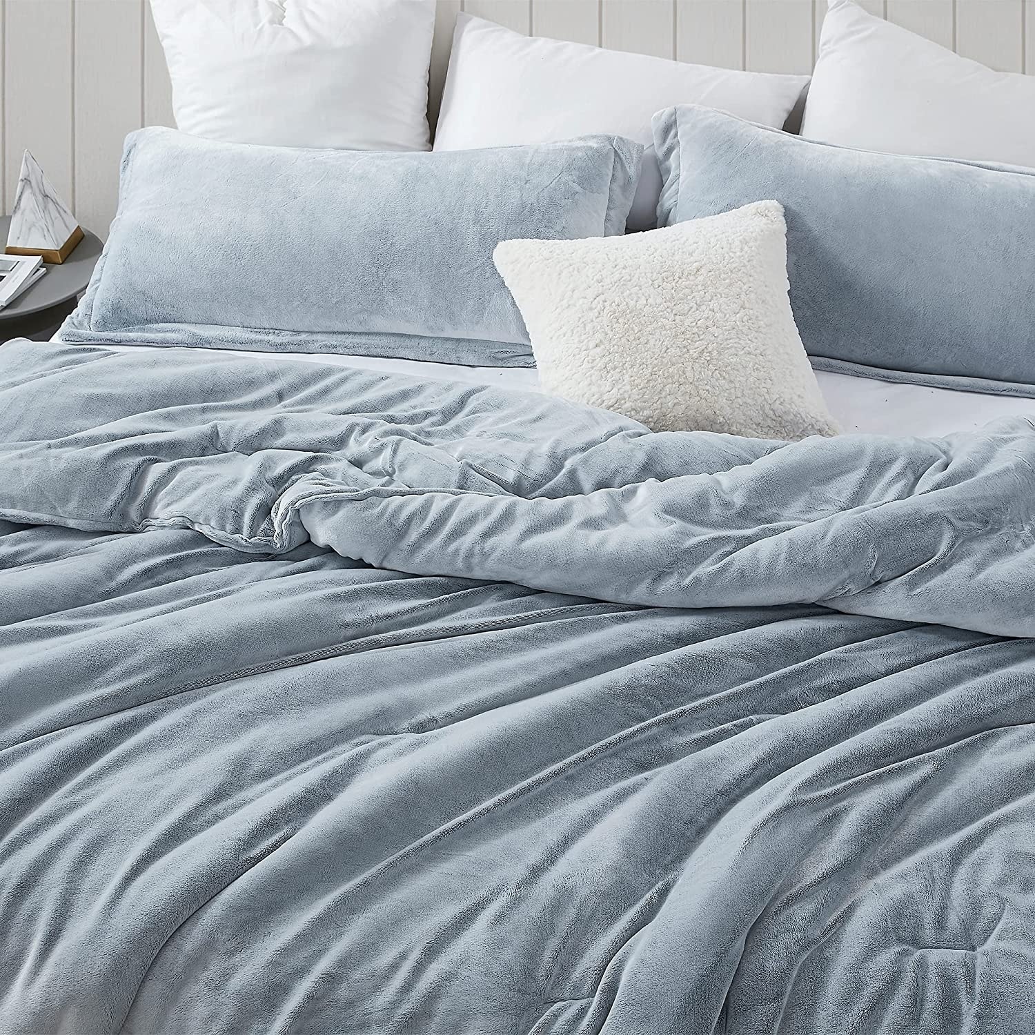 Coma Inducer ® Oversized Comforter Set - Frosted River Blue King 3 ...