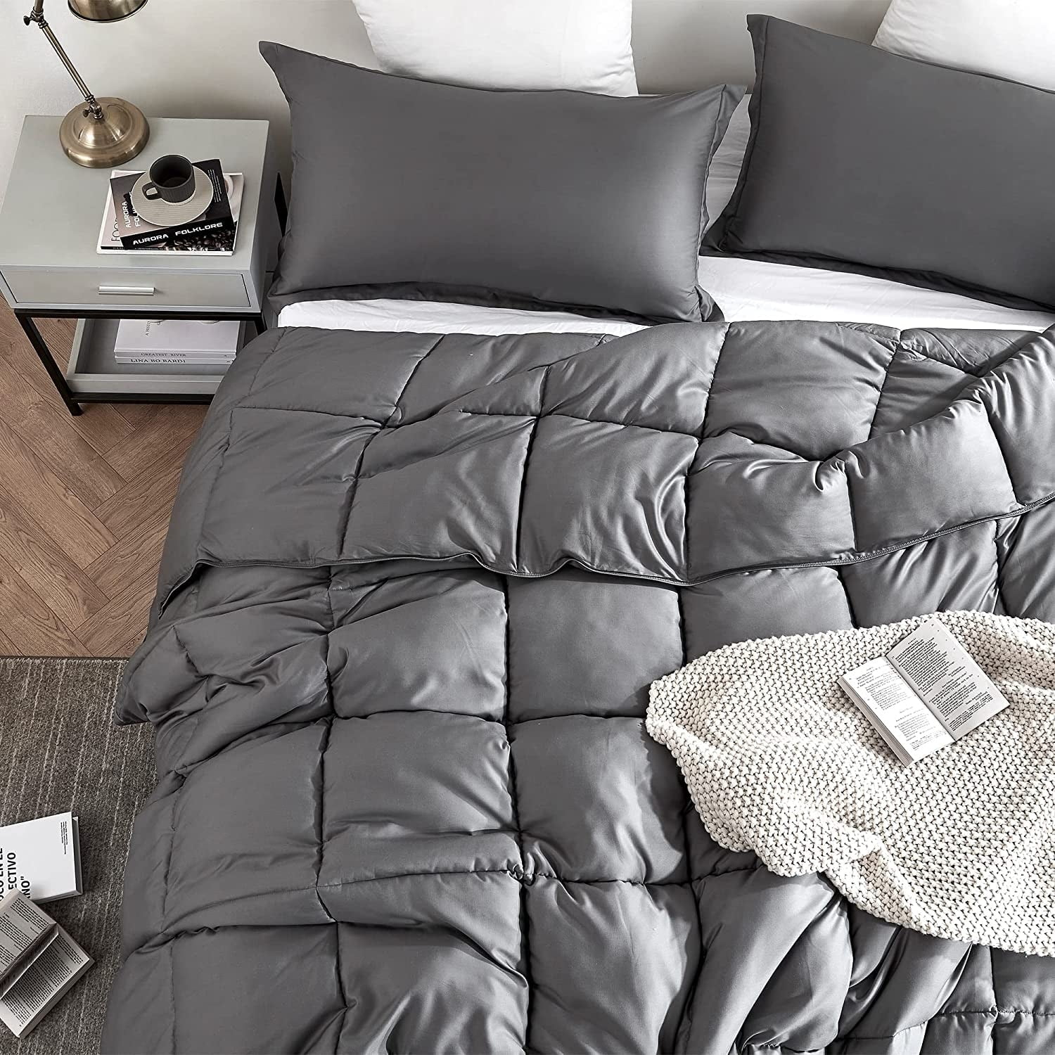 Coma Inducer Snorze® Cloud Comforter Set - ® Ultra Cozy - Charcoal King ...