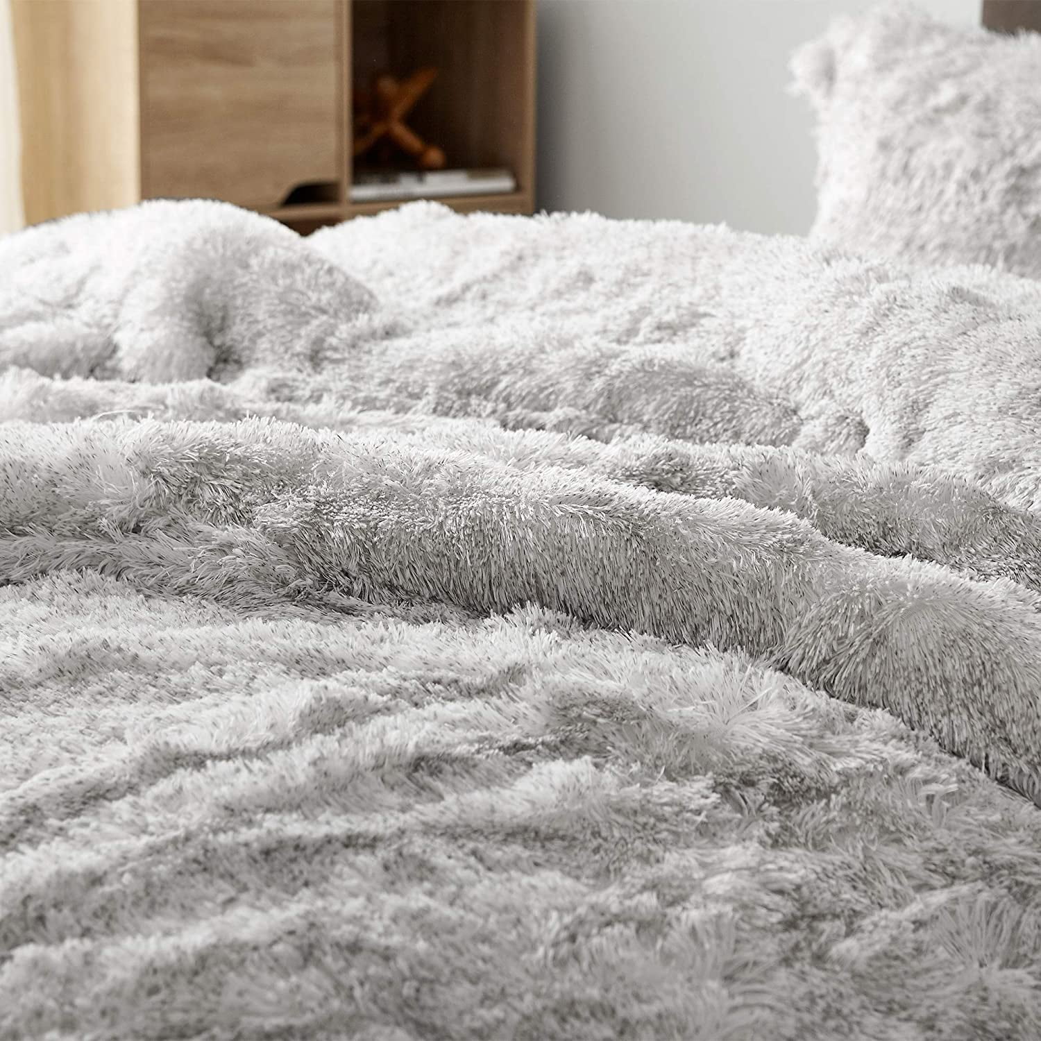 Coma Inducer Socially Distant - ® Oversized Comforter Set - Cloud Gray ...