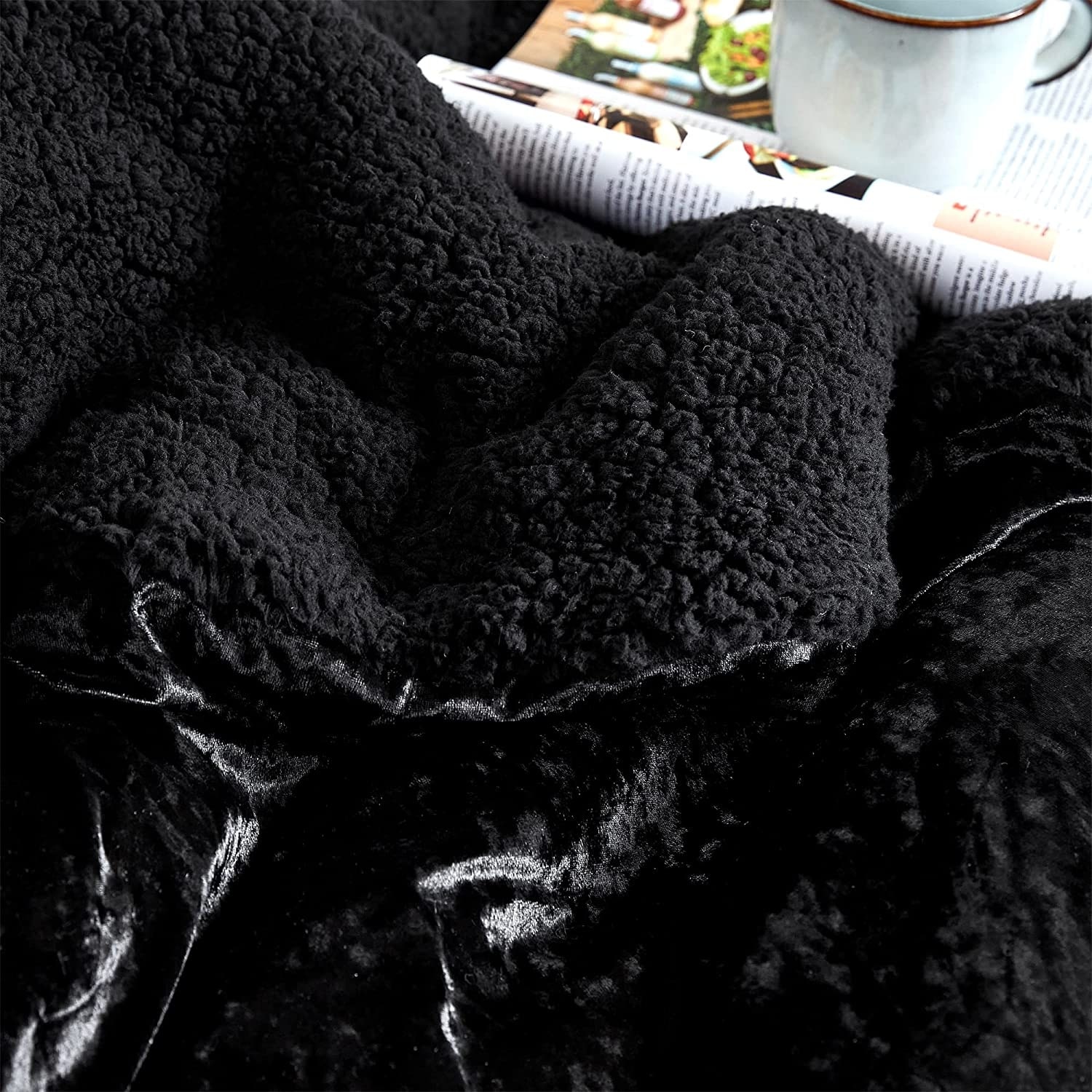 Coma Inducer Velvet Crush - ® Oversized Comforter Set - Champagne Black ...
