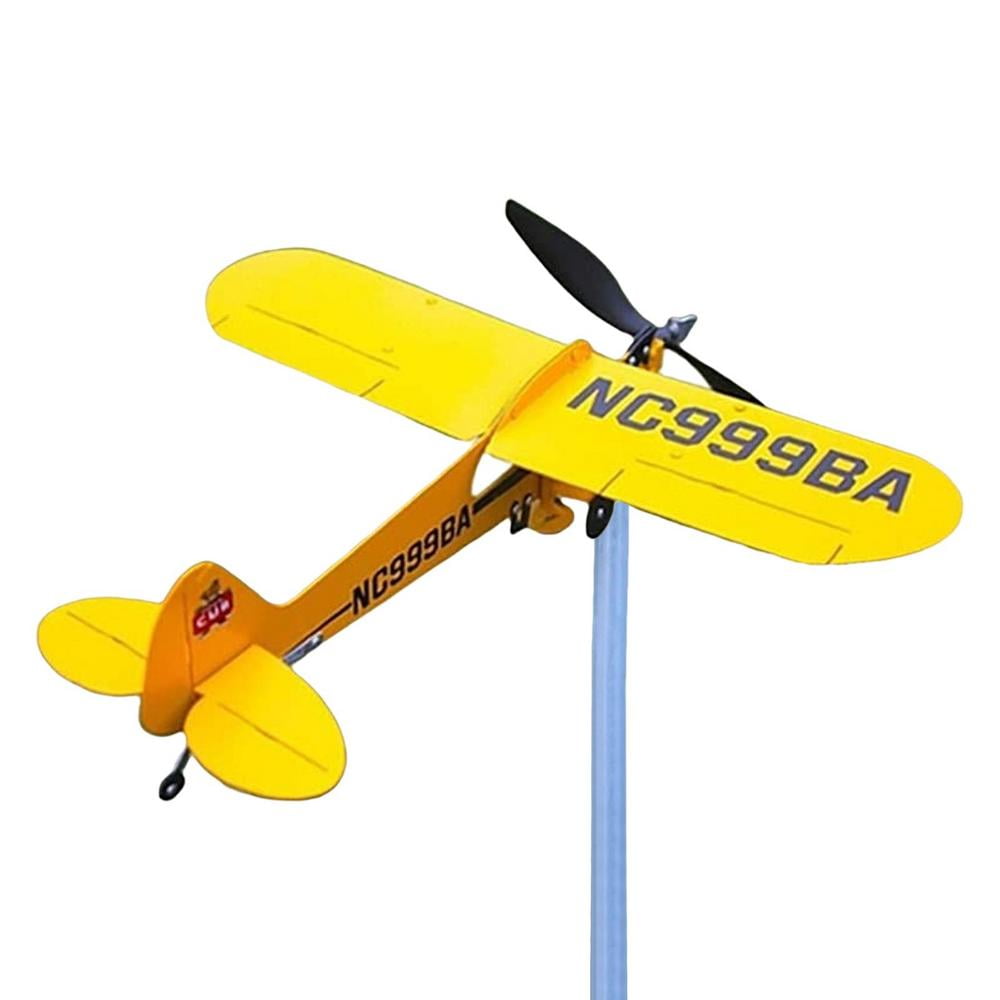Comaie Airplane Wind Spinner New J3 Cub Airplane Weathervane Metal ...