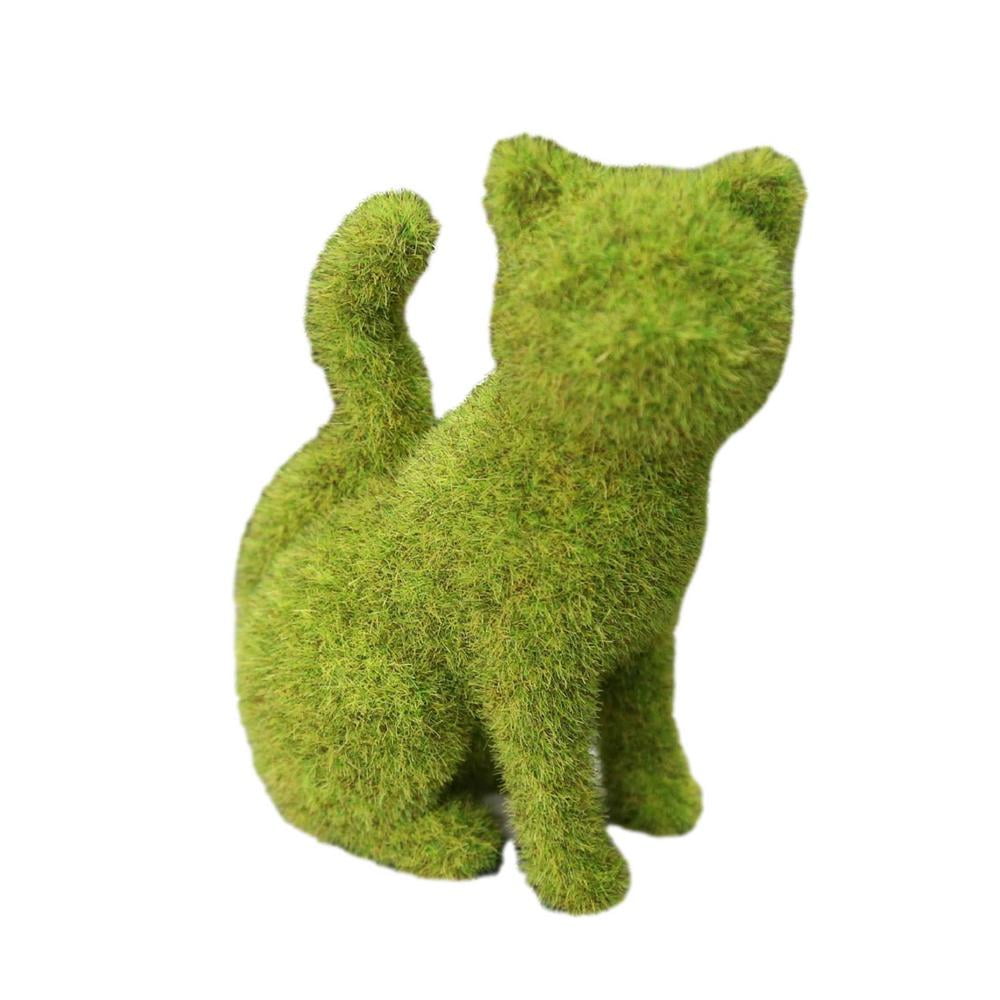 Comaie Artificial Moss Animal Figurines Green Flocked Animal Garden ...
