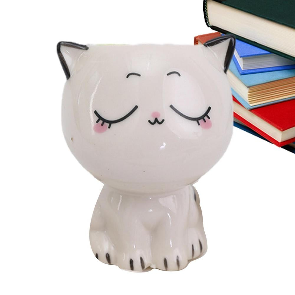 Comaie Cat Shaped Succulent Pot Porcelain Animal Cat Pots For Indoor ...