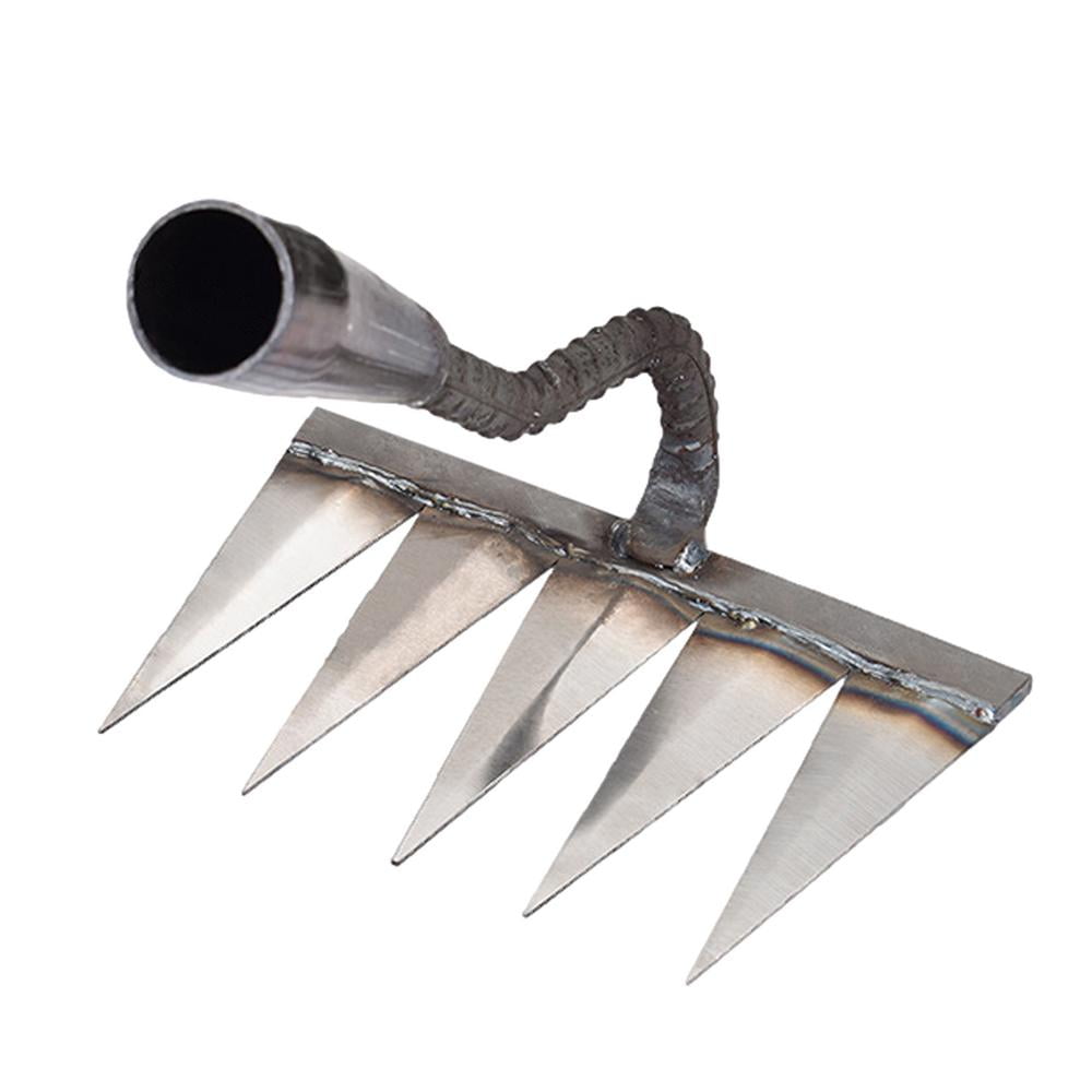 Comaie Cultivating Garden Rake Six-Tooth Dethatching Nail Rake Easy to ...