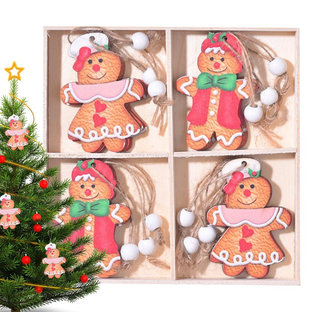 Comaie Gingerbread Man Shape Cutouts 12X Wood Gingerbread Christmas ...