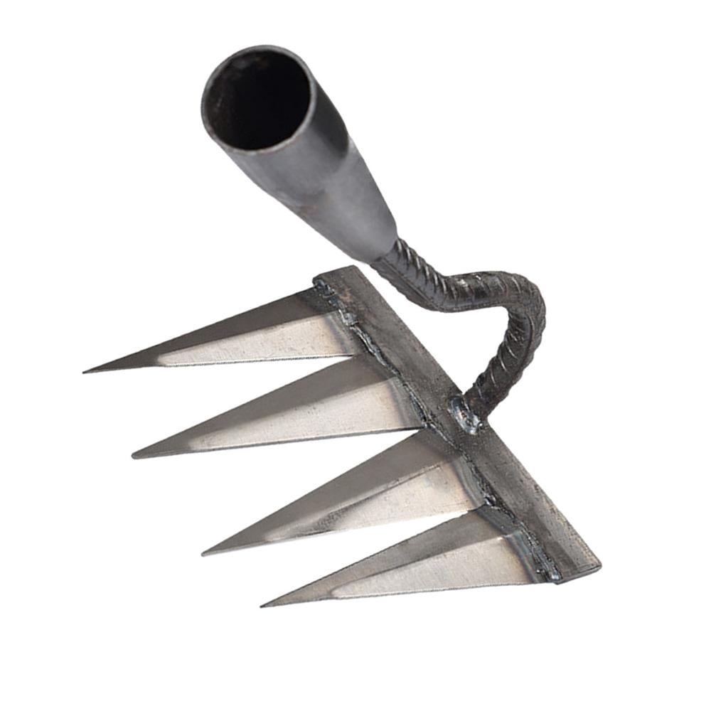 Comaie Hoe Weeding Rake Six-Tooth Dethatching Nail Rake Easy to Use ...