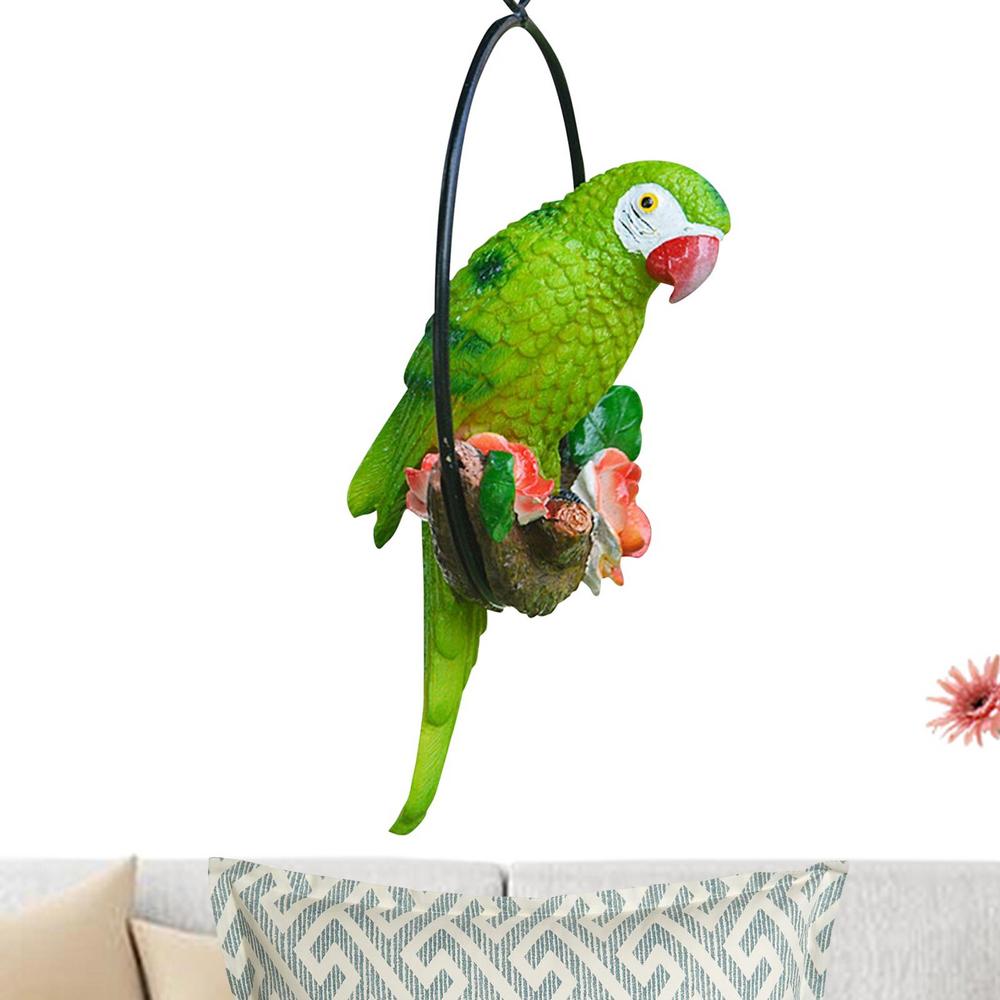 Comaie Outdoor Parrot Outdoor Resin Parrot Ornament Bird Patio Statue ...