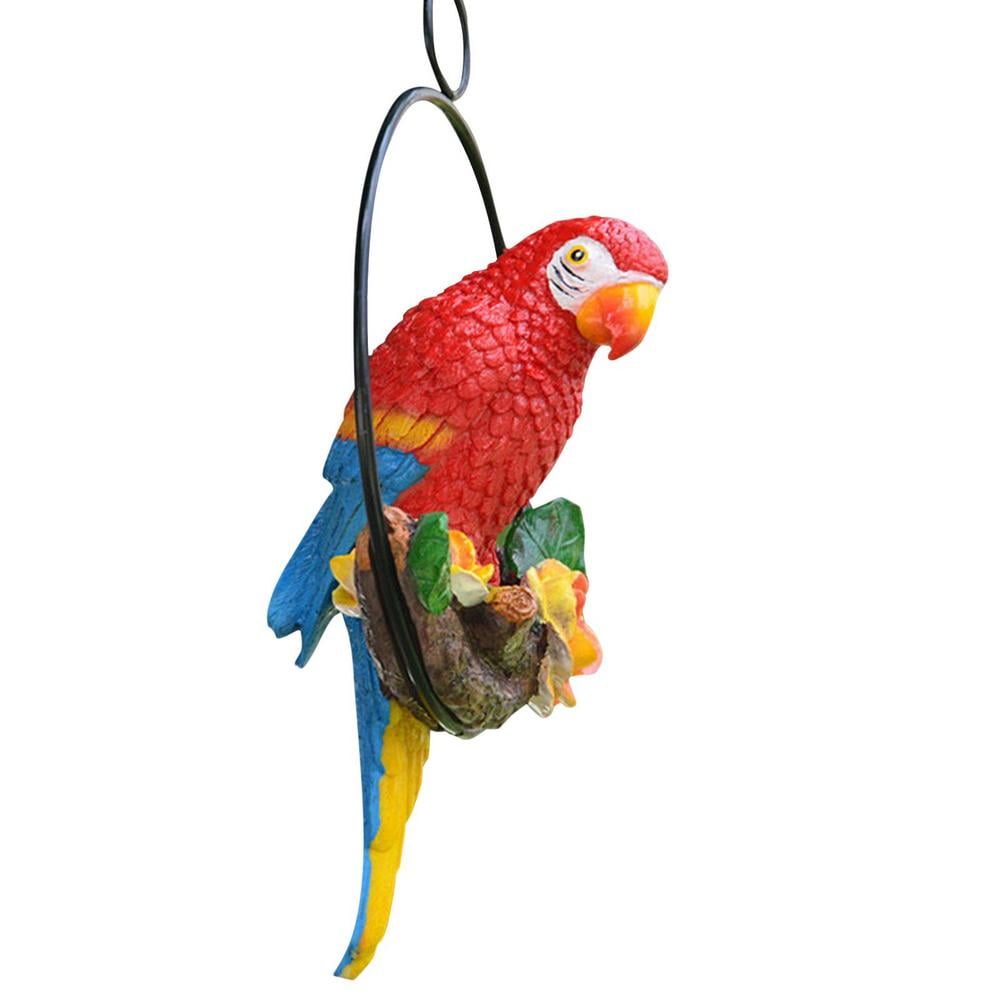 Comaie Parrot Garden Statue Outdoor Resin Parrot Ornament Bird Patio ...