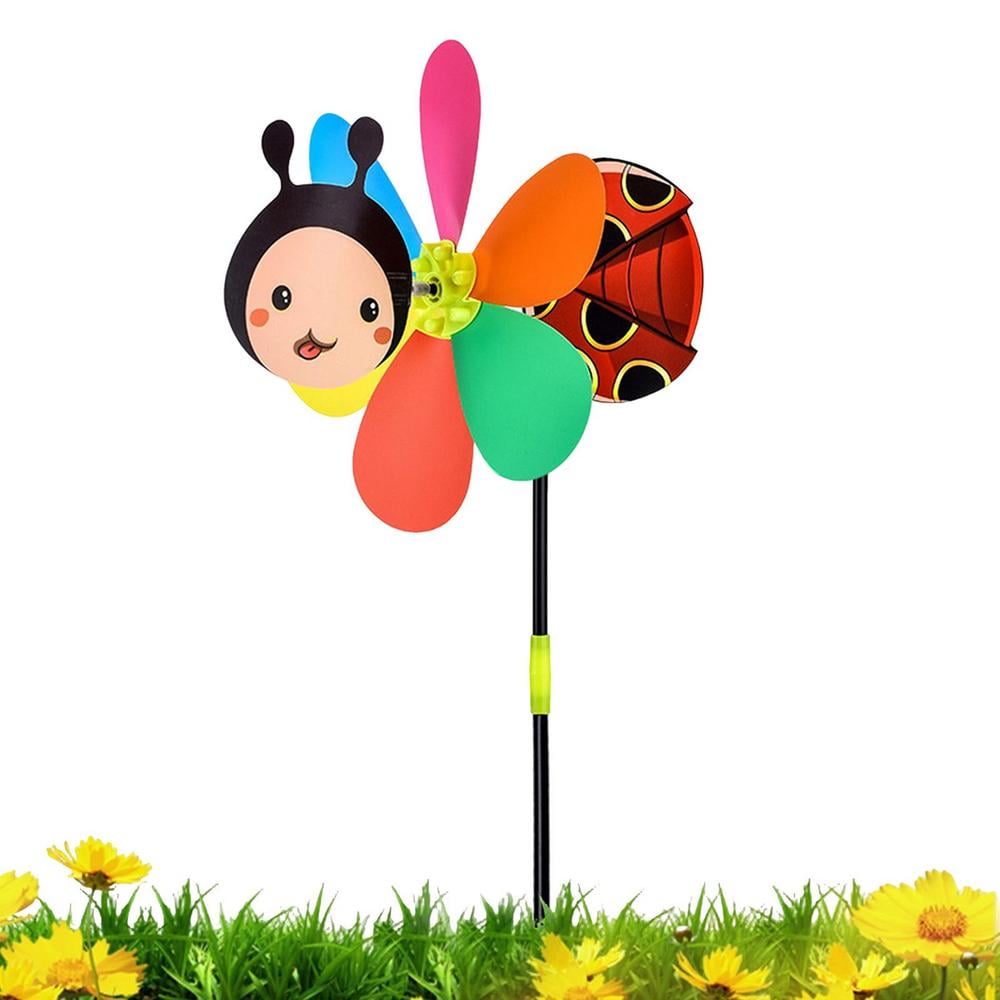 Comaie Pinwheels for Kids Cute Animal Windmill Yard Wind Spinner with Metal Stake Decorative ...