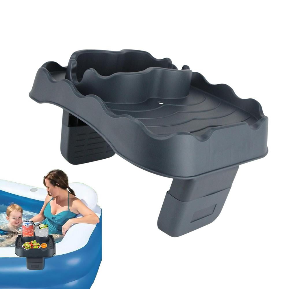 Comaie Poolside Cup Holder No-Spill Poolside Beverage Tray Easy To Use ...