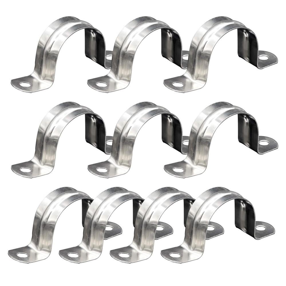 Comaie U-tube Strap Clamp 10Pcs Stainless Steel U-tube Rigid Pipe Strap ...