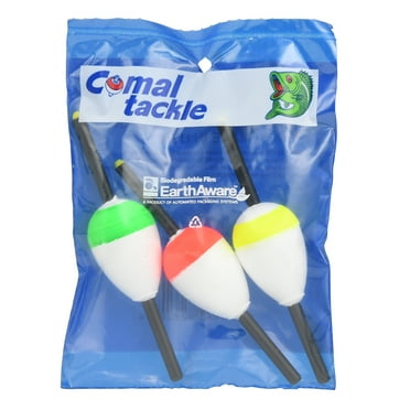 Comal 8 In. Weighted Slip Bottle Pole Float for Fishing, Red Yellow ...