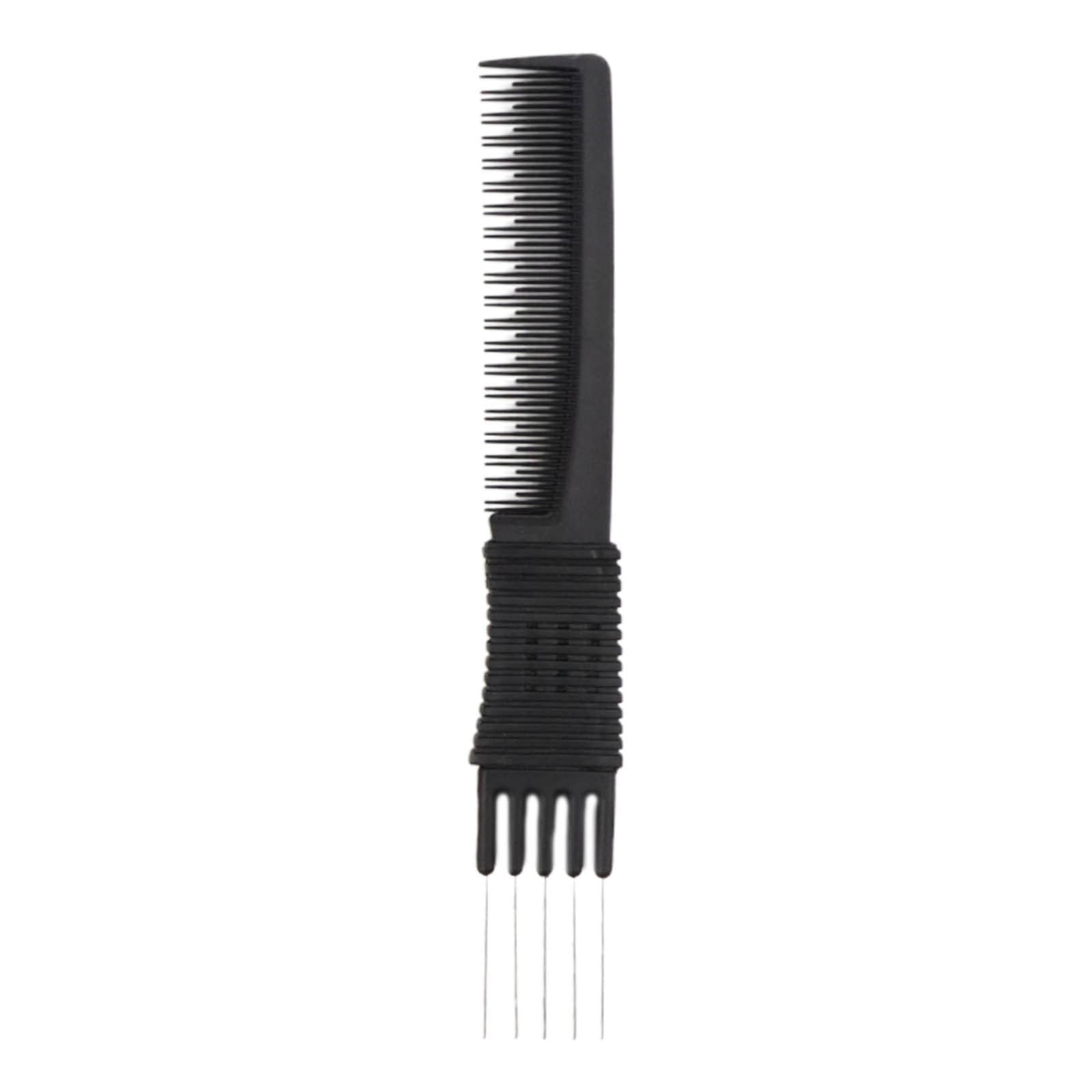 Awwp Carbon Fiber Comb, Double-Sided Hair Pick, Steel Pin Teasing Comb ...