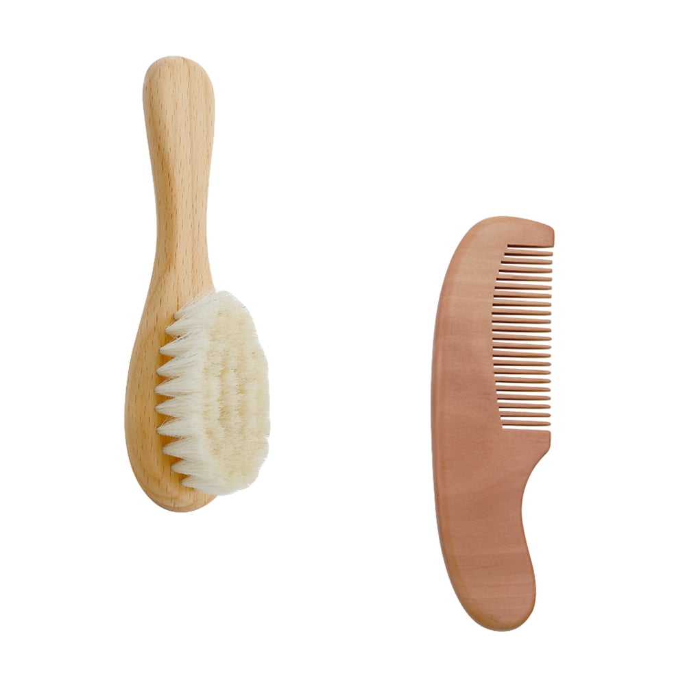 Comb Care Set Infant Grooming Kit Baby Body Bath Brush Beech Wool Combs ...