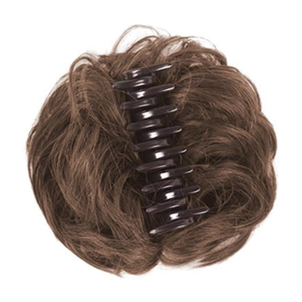 Comb Clip In Hair Extension Curly Chignon Hair Pieces Women Updo Cover ...