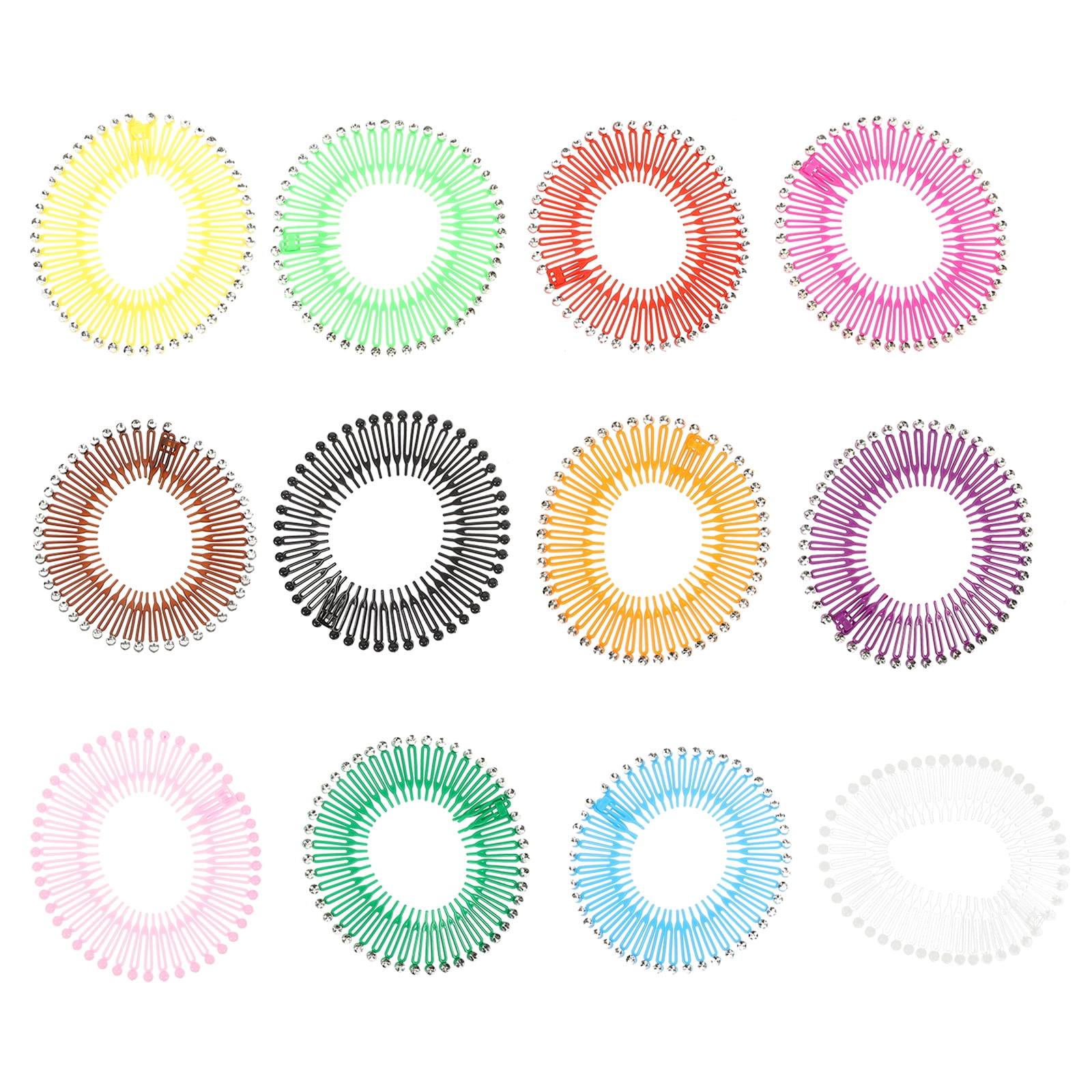 Comb Hair Stretch Headband Circular Combs Tooth Flexible Hairband ...