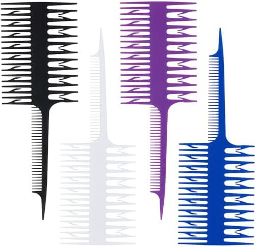 Comb for Hair Styling and Foiling, 4Pcs Salon Balayage Comb, Instant ...