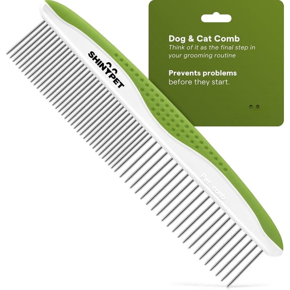 & Comb - Removes Tangles, Knots, and Matted - Tool with Stainless Steel ...