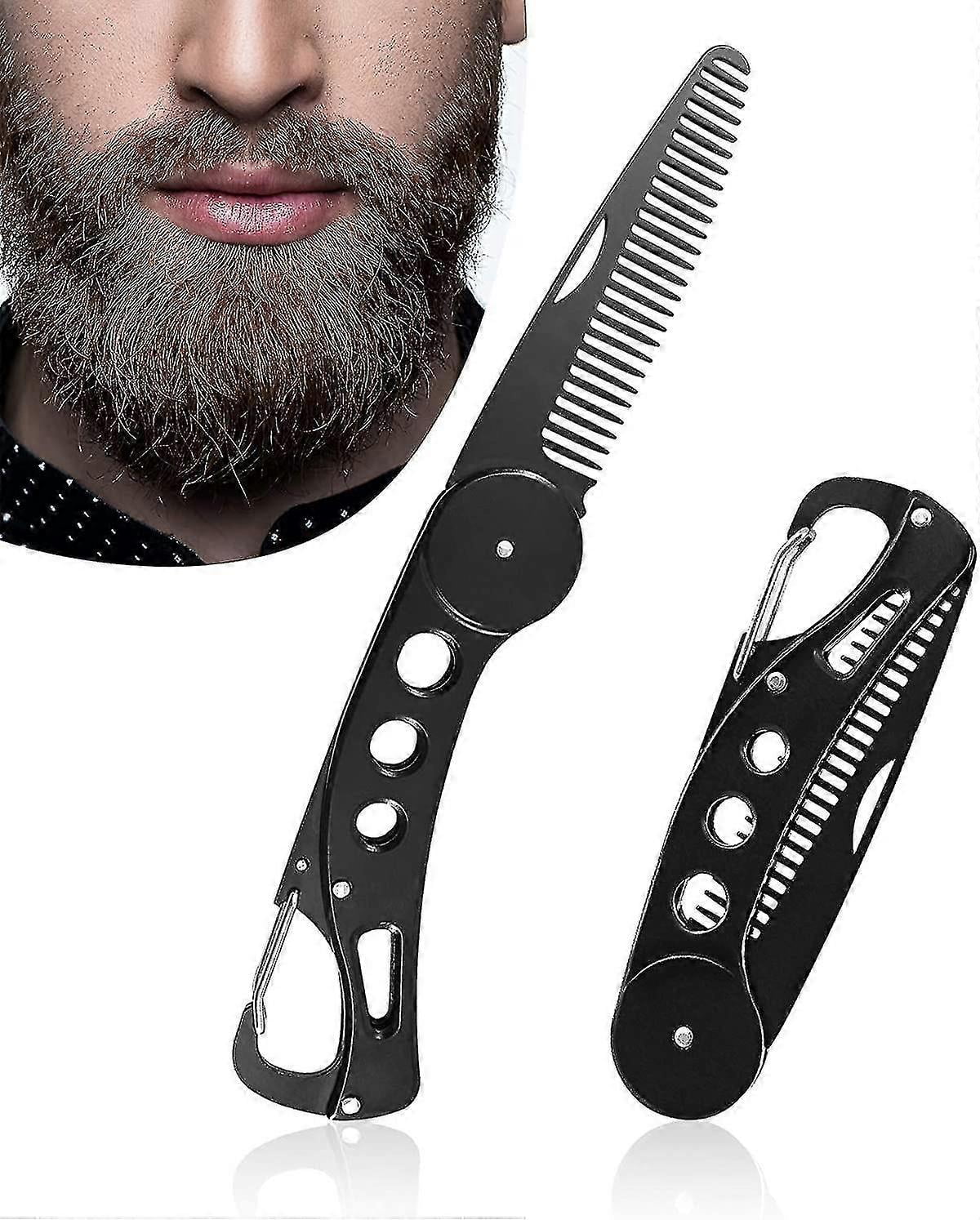 Comb Stainless Steel Combs Folding Comb Mustache Pocket Comb - Walmart.com