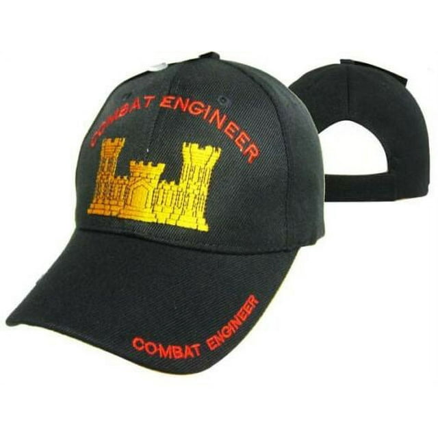Combat Engineer Baseball Black Cap Hat Embroidered 3D (Licensed ...