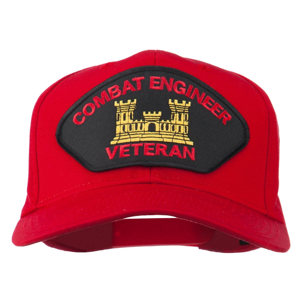 Combat Engineer Veteran Military Patch Cap - Red OSFM - Walmart.com