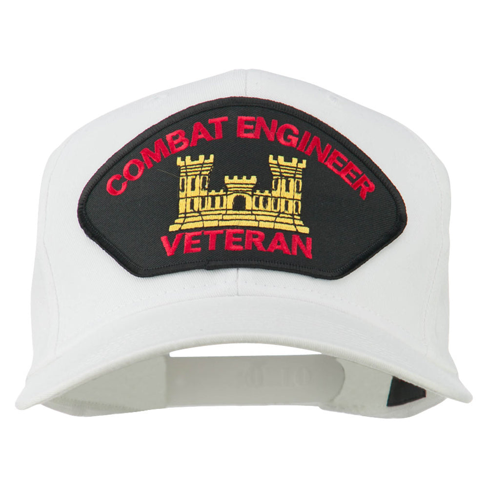 Combat Engineer Veteran Military Patch Cap - White OSFM - Walmart.com