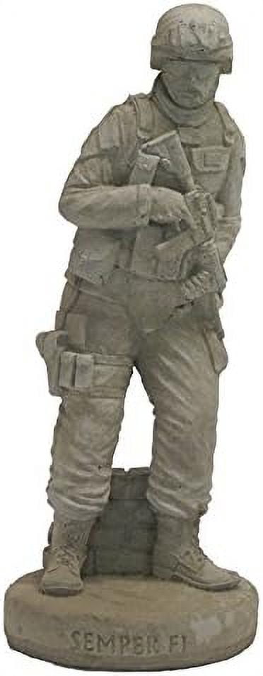 Combat Marine Stone Statue Desert Sand Brown Color 24in Tall - Walmart.com