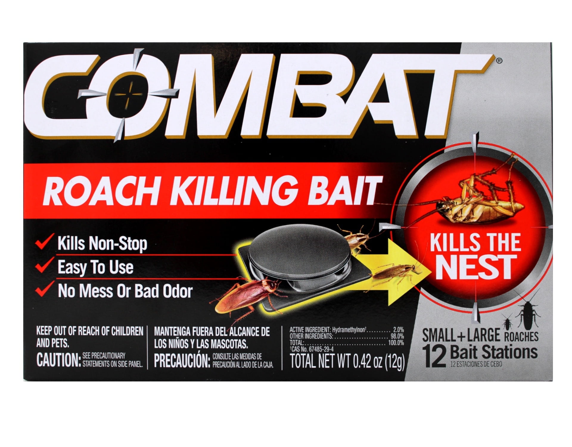 Combat Roach Killing Bait, Easy to Use, No Mess or Bad Odor, Kills the ...