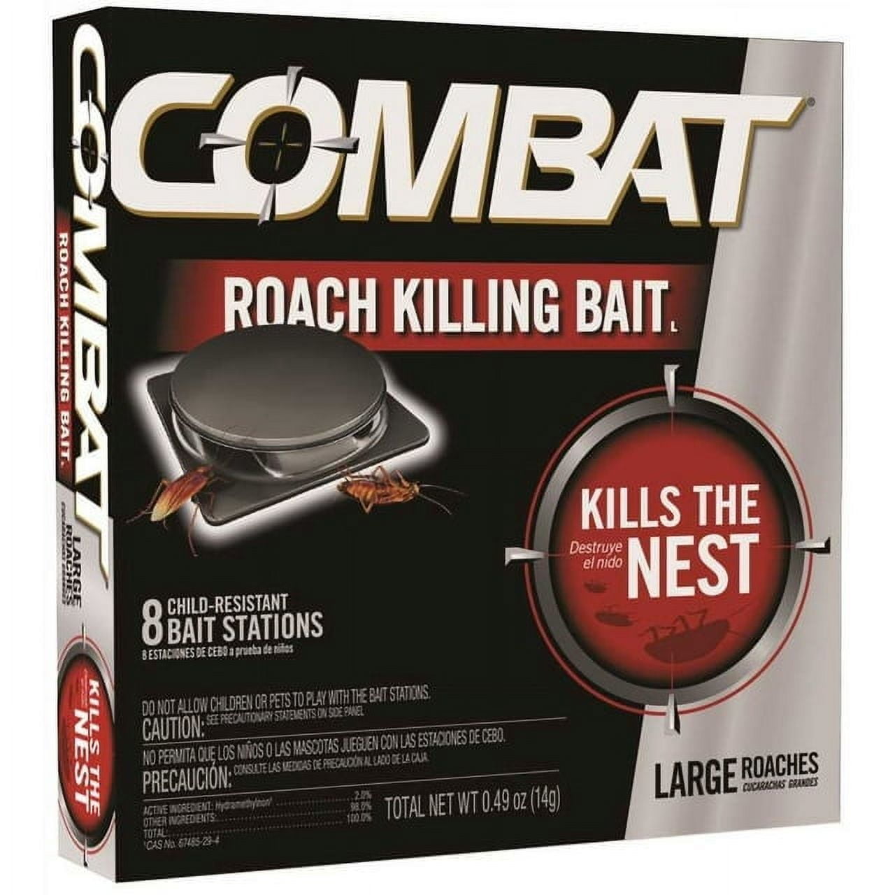 Combat Roach Killing Large Roach Bait, 8 Ea.. - Walmart.com