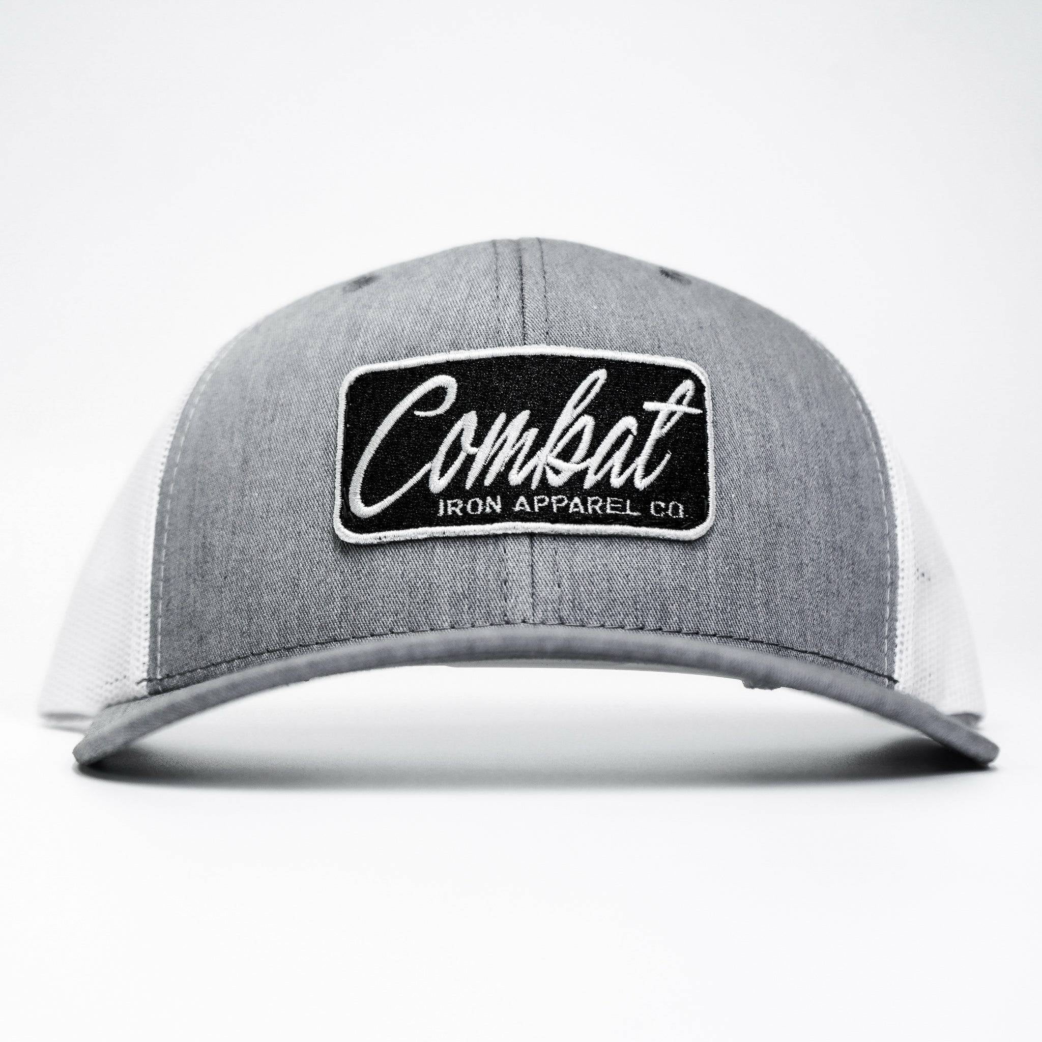 Combat Script Patch Mid-Profile Mesh Snapback Hat Gray / White - Walmart.com