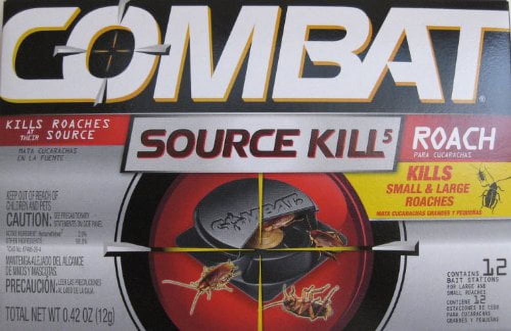 Combat Source Kill 5 Roach Bait Stations for Indoor Pest Control ...