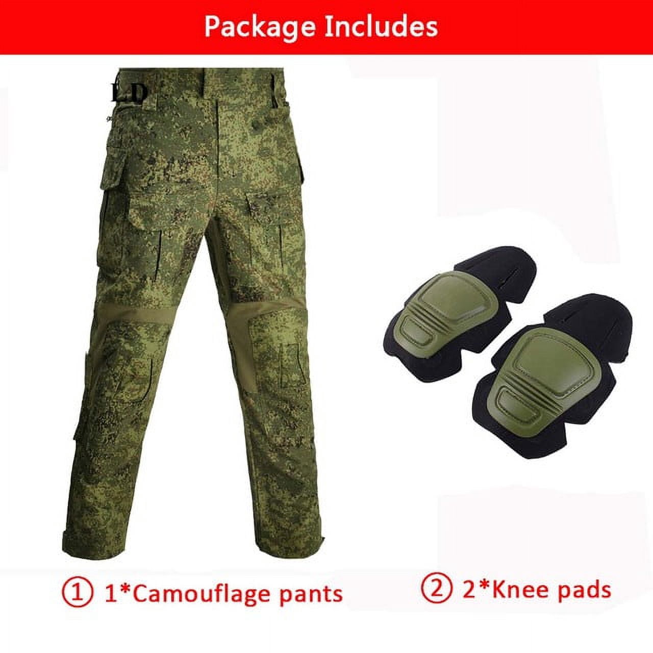 Combat Uniform +Pads Safari Tactical Pants Military Uniform Camo Shirt ...