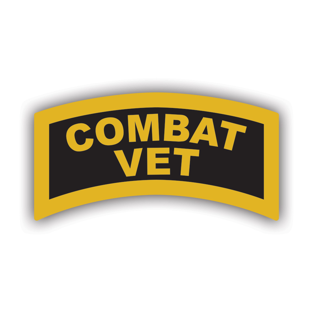 Combat Vet Tab Sticker Decal - Self Adhesive Vinyl - Weatherproof ...