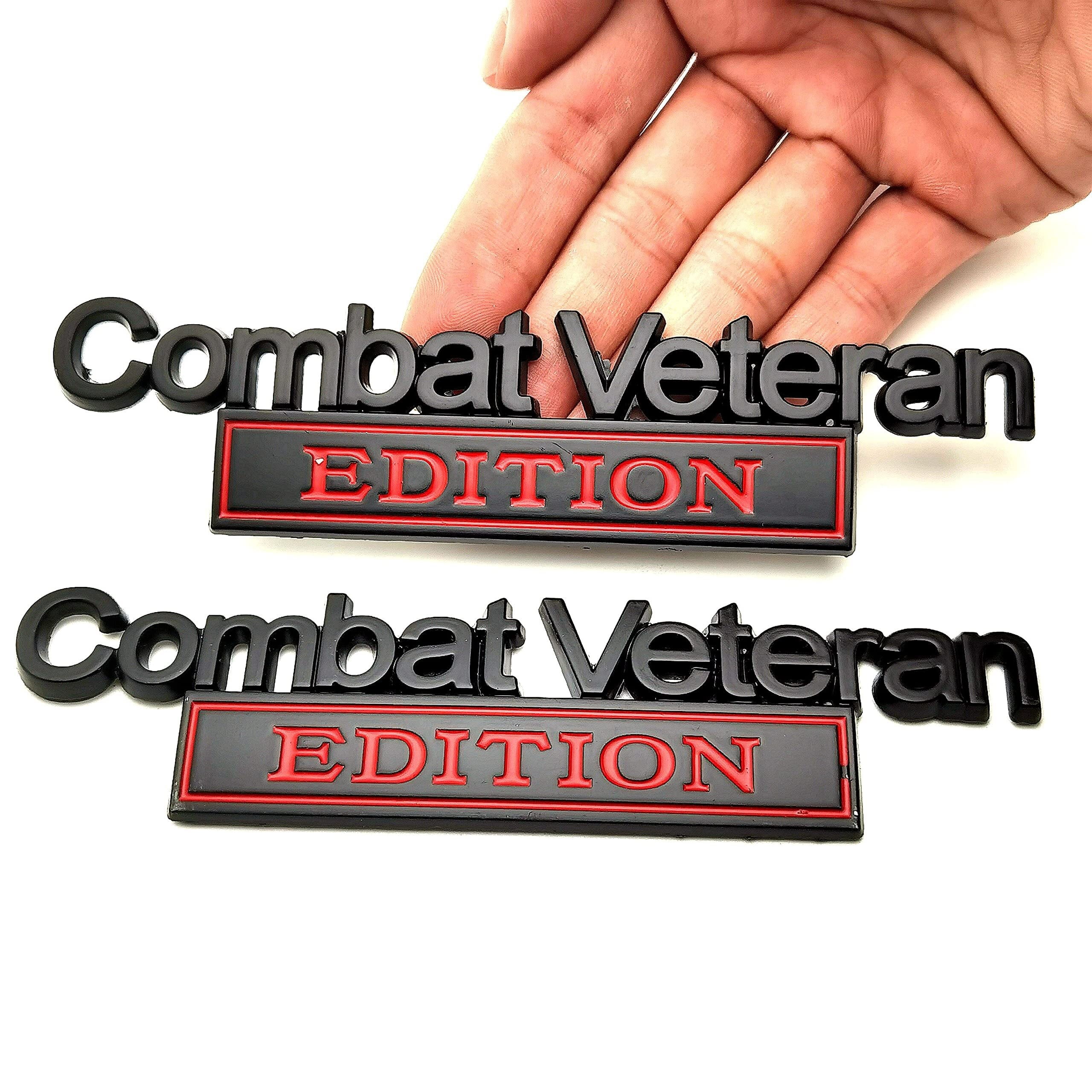 Combat Veteran Edition Emblem Car Decals, Warrior Soldier 3D Metal ...