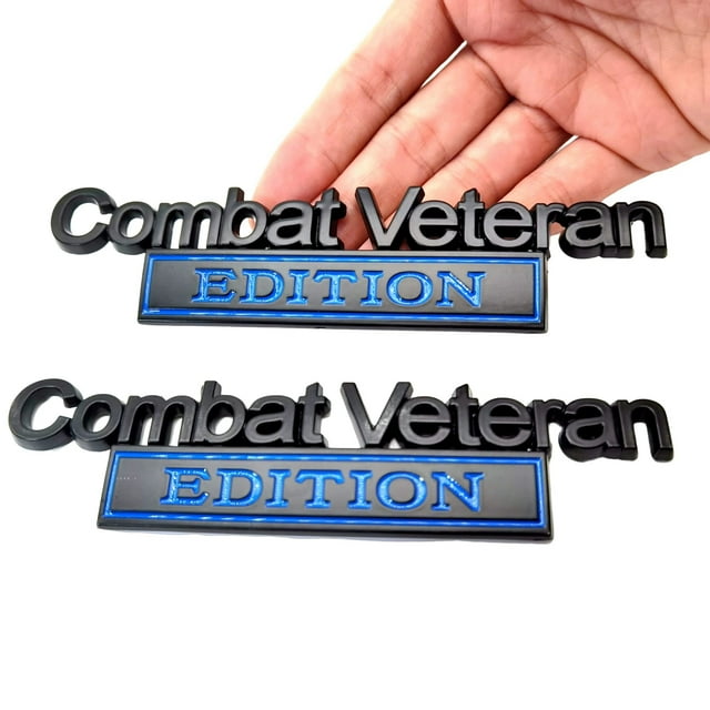 Combat Veteran Edition Emblem Car Decals, Warrior Soldier 3D Metal ...