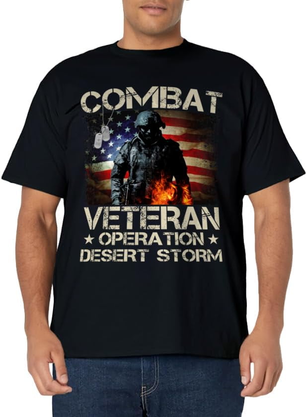 Combat Veteran Operation Desert Storm Soldier T-Shirt - Walmart.com
