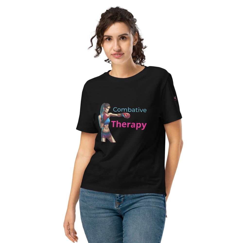 Combative Therapy Women’s boxing organic ribbed neck t-shirt copy ...
