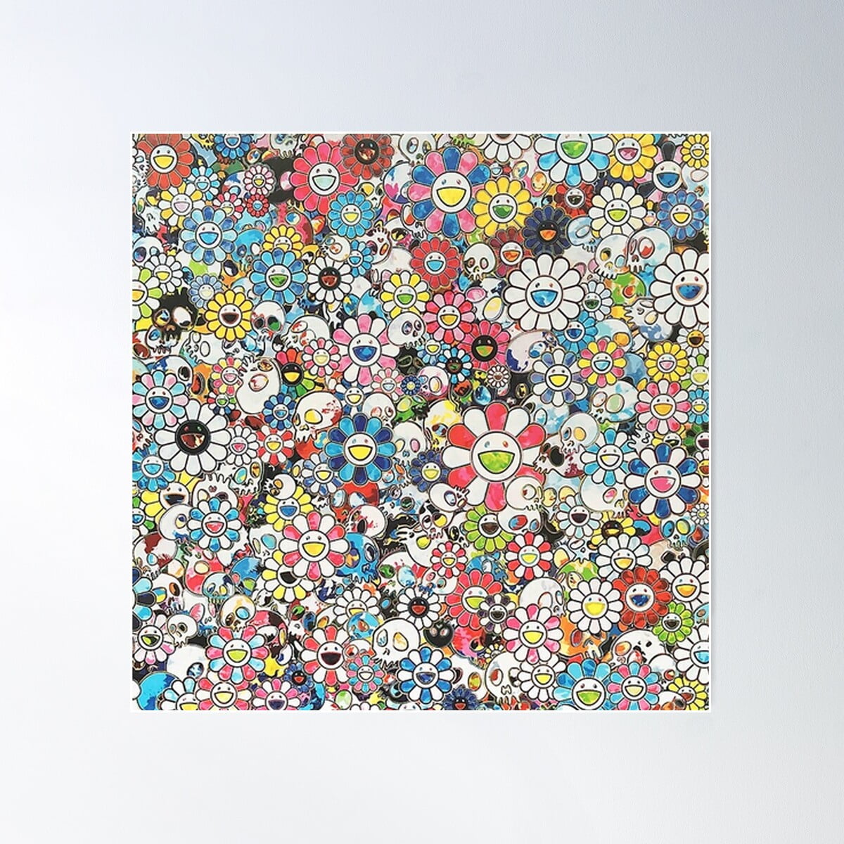 Combi Skull Poster Wall Art, Modern Wall Decor For Living Room Bedroom ...