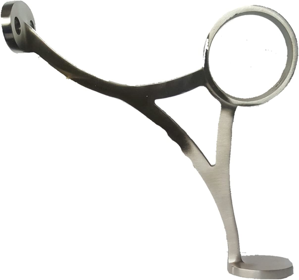 Combination Bar Foot Rail Bracket-Support-Polished Stainless Steel for ...