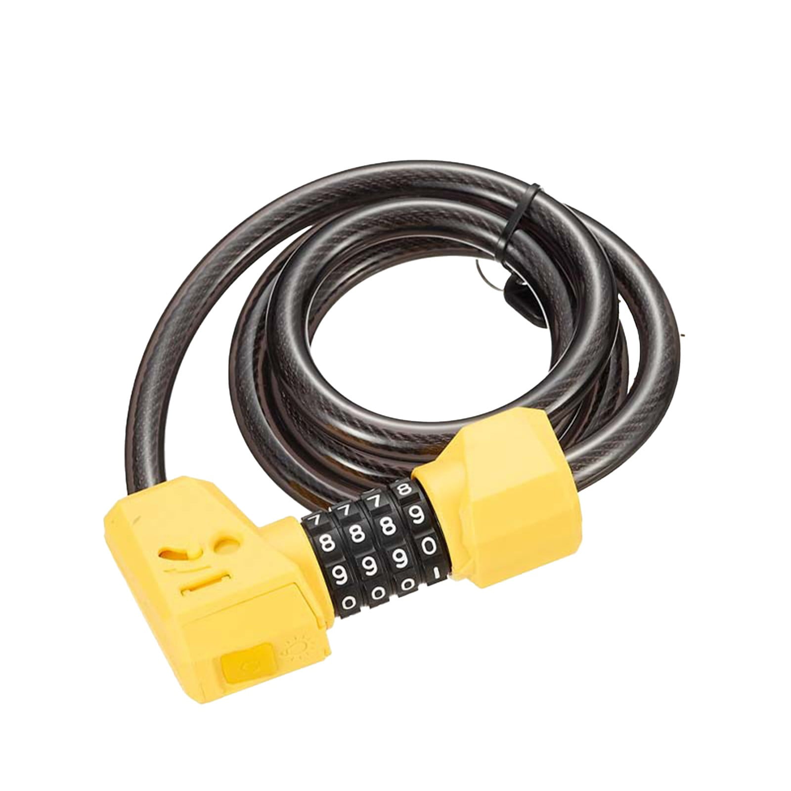 Combination Bike Cable Lock - 4 Digit, 47 inch Long Coiled Security ...