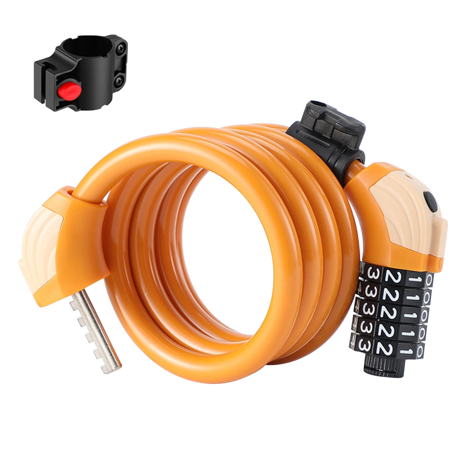 Combination Bike Cable Lock - 5 Digit, 32 inch Long Coiled Security ...
