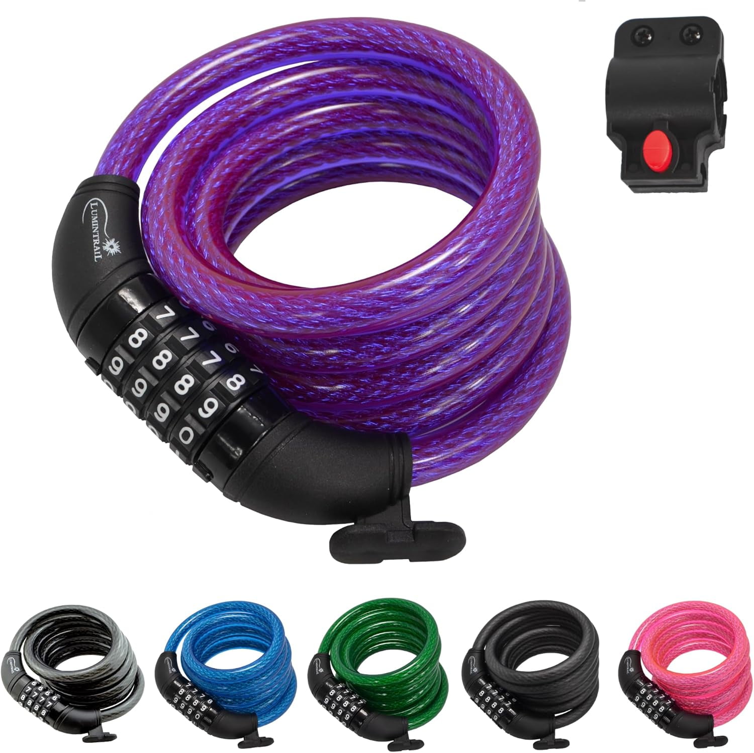 Combination Bike Lock Cable for Bike Accessories - 4ft Bike Locks Heavy ...