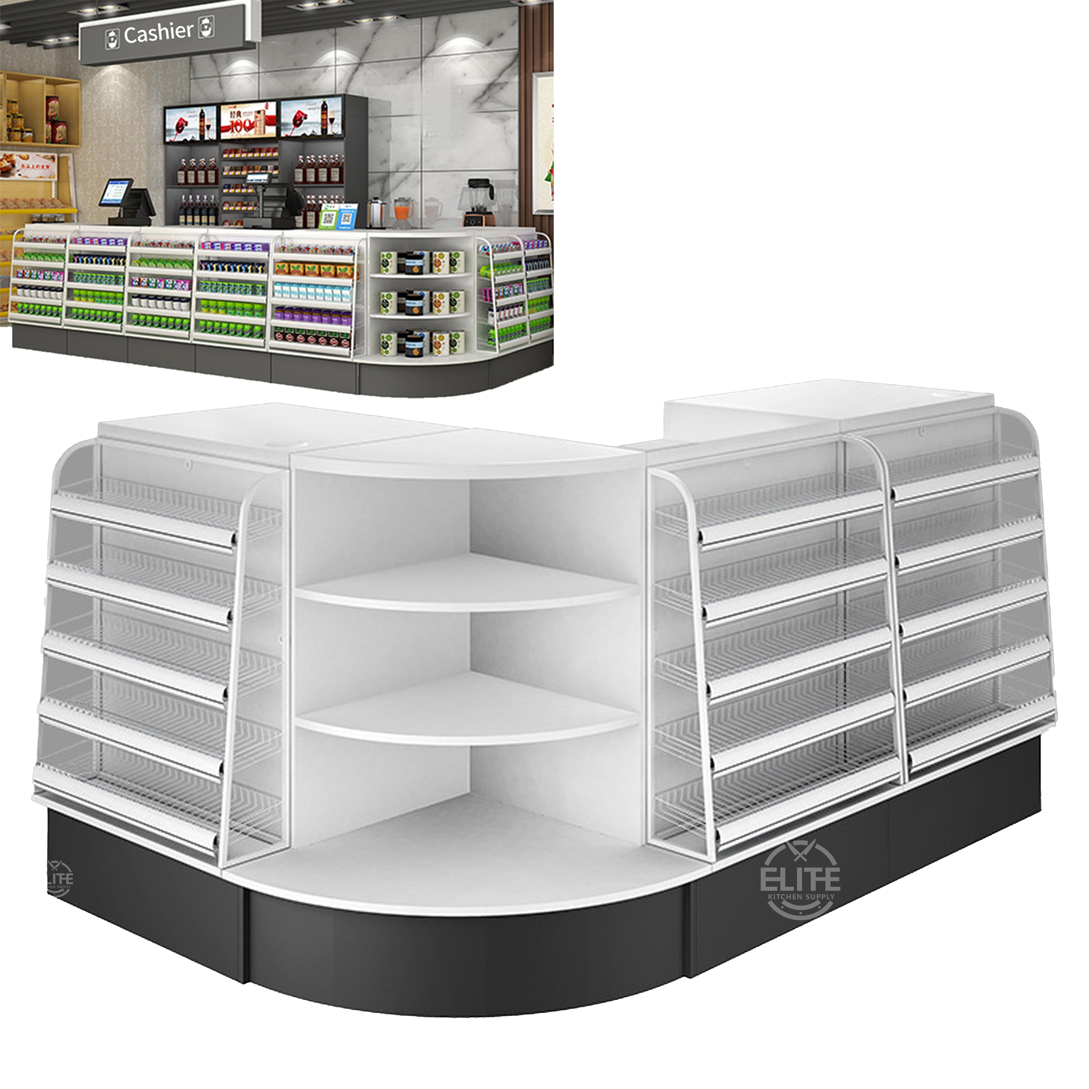 Combination Cashier Counter, Supermarket Cash Register Convenience ...