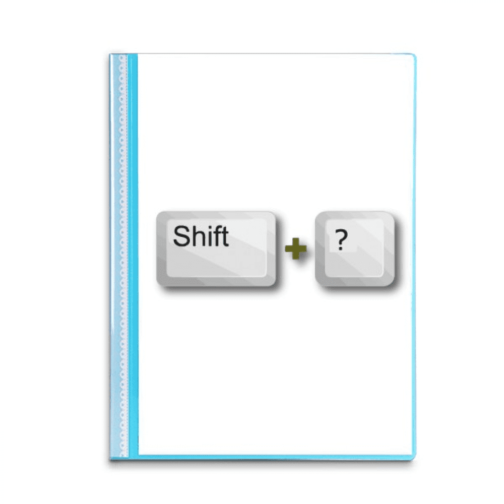 Combination Effect Shift Question Mark Book Sheet Protectors Portfolio ...