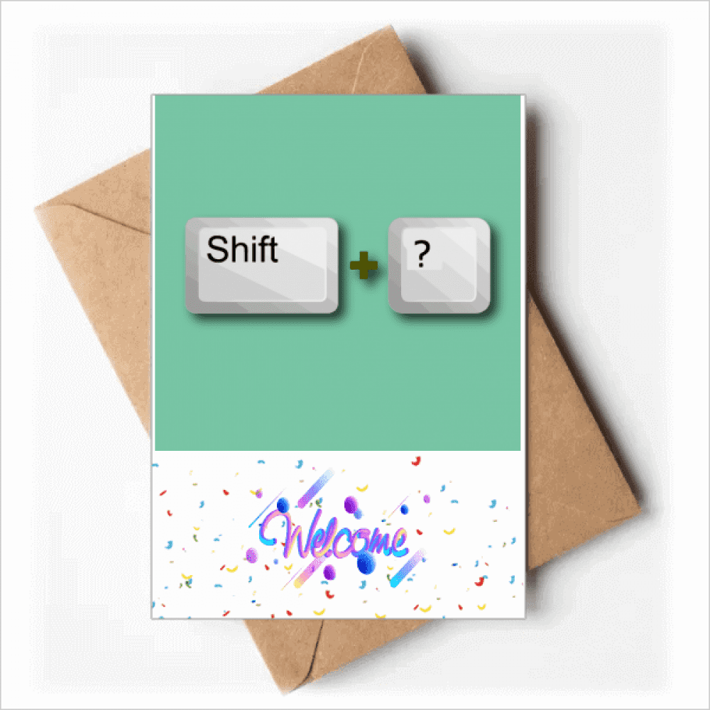 Combination Effect Shift Question Mark Welcome Back Greeting Cards ...