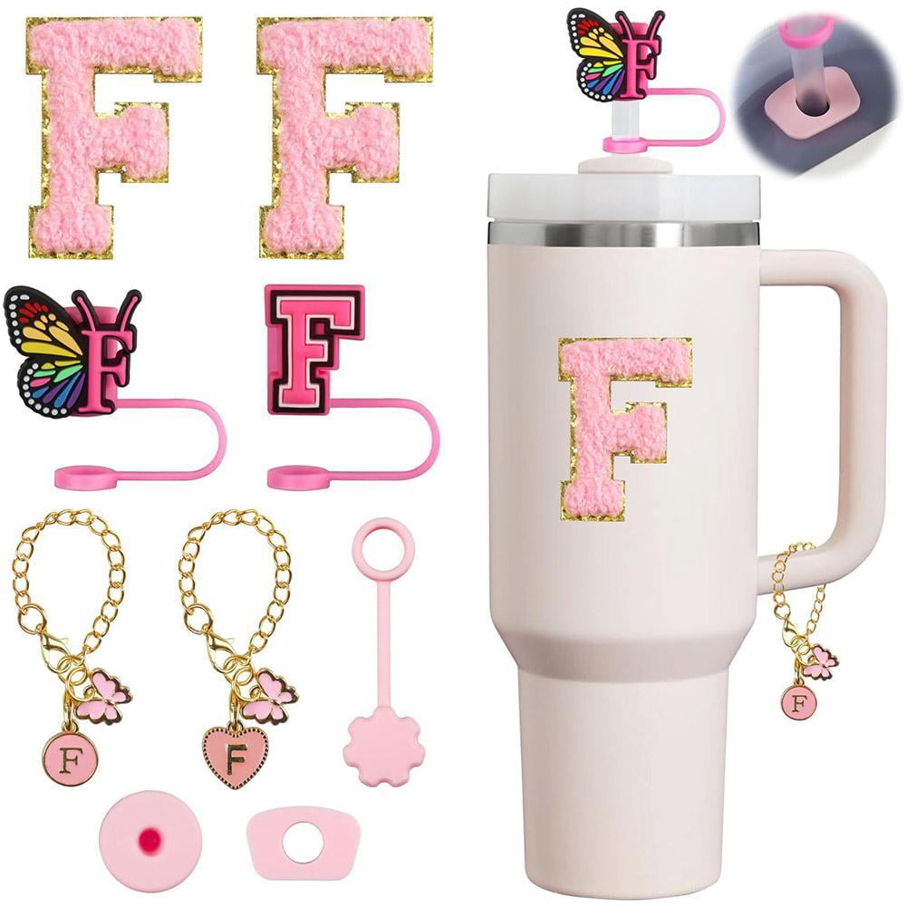 Combination F letter butterfly straw dust cap suitable for Stanley cup ...