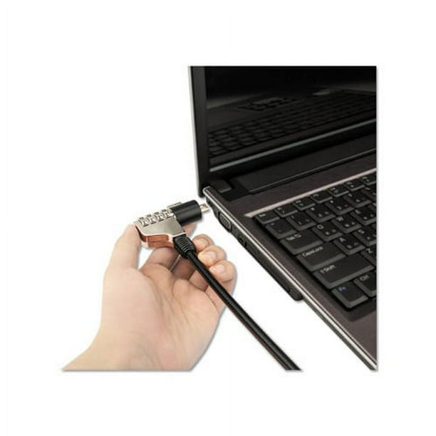 Combination Laptop Lock 6 ft Steel Cable - Walmart Business Supplies