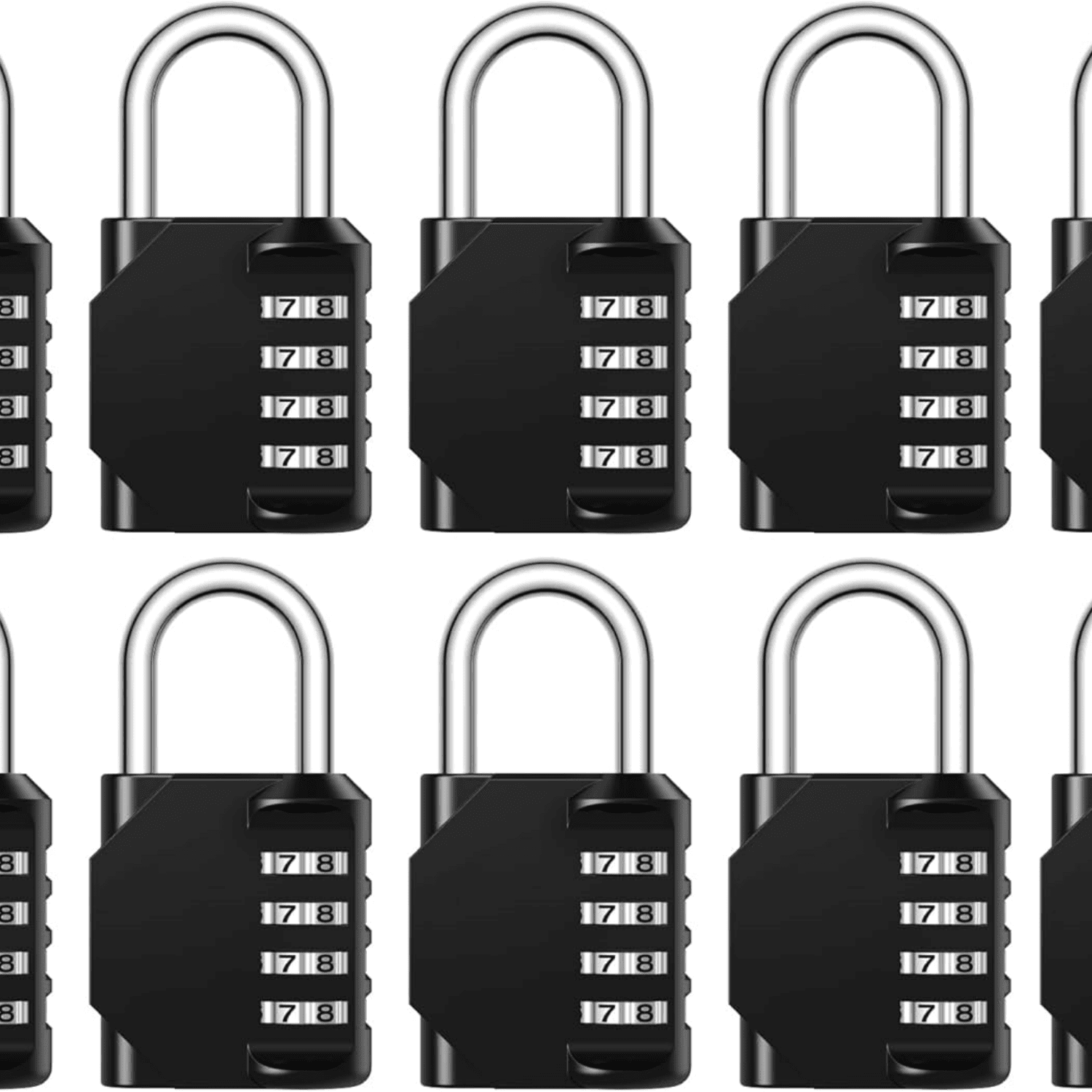 Combination Lock 10 Pack 4 Digit Waterproof Locker Locks Secure Outdoor ...
