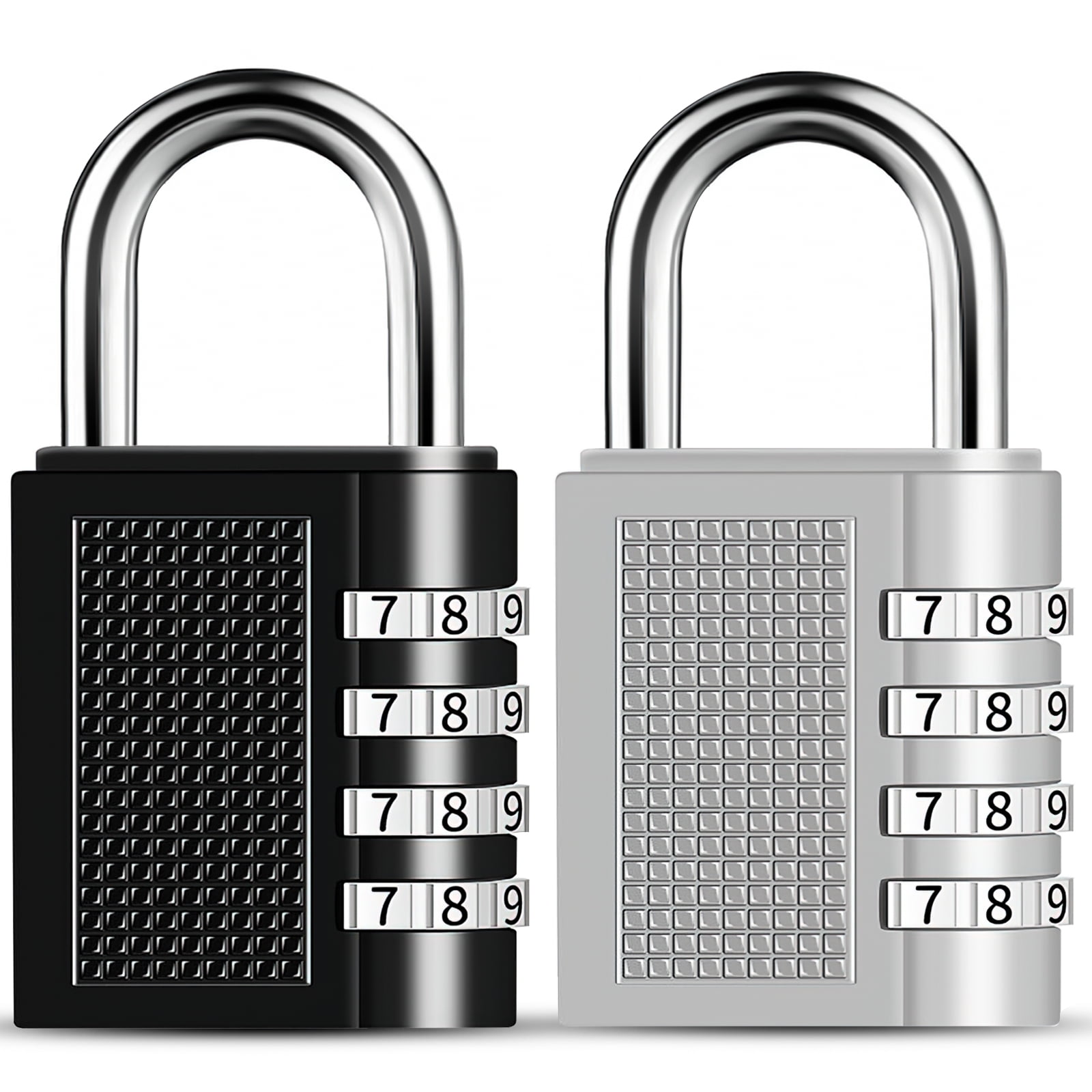 Combination Lock, 2 Pack 4 Digit Combination Padlock, Outdoor, School ...