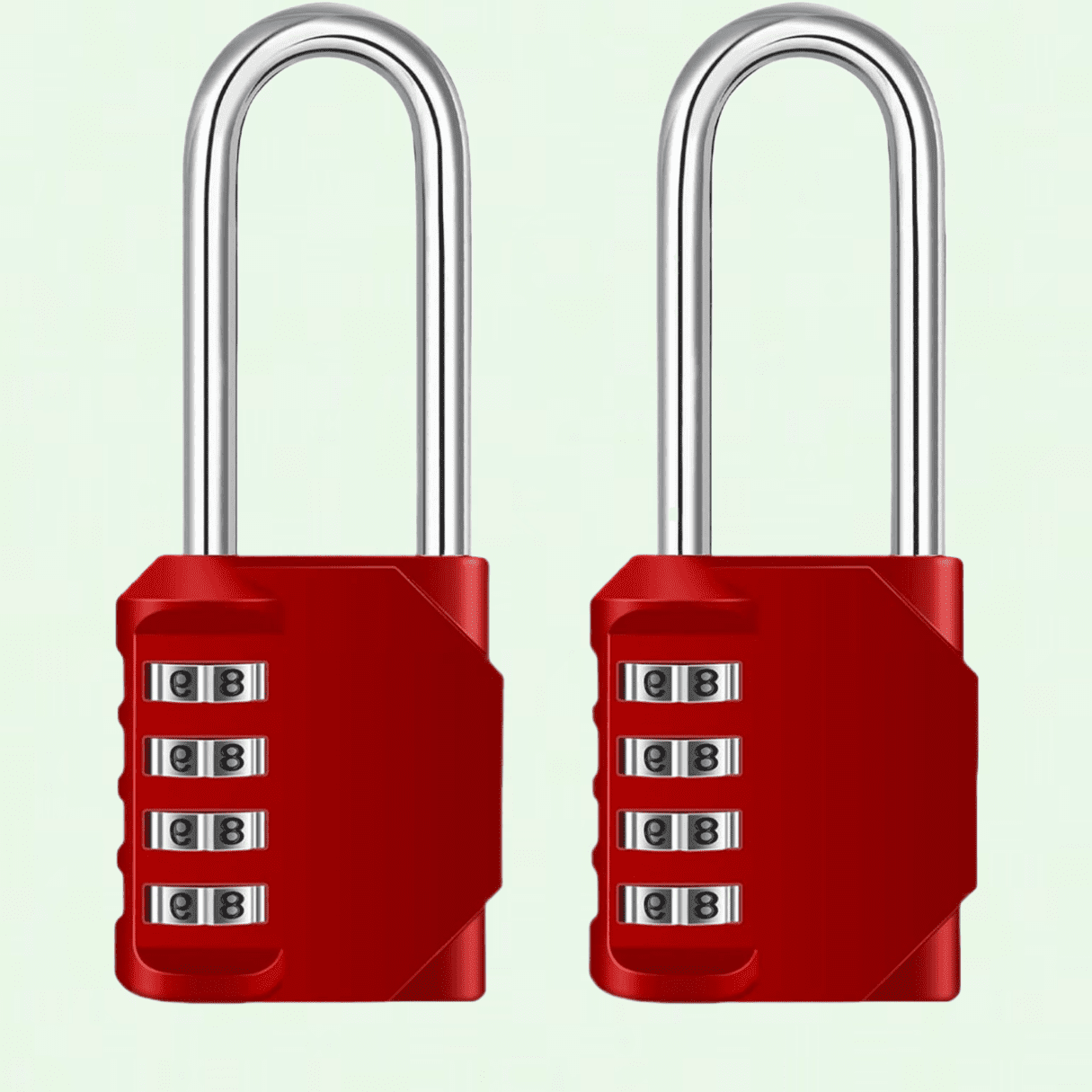 Combination Lock 2 Pack, 4-Digit Outdoor Waterproof Padlock with 2.2 ...
